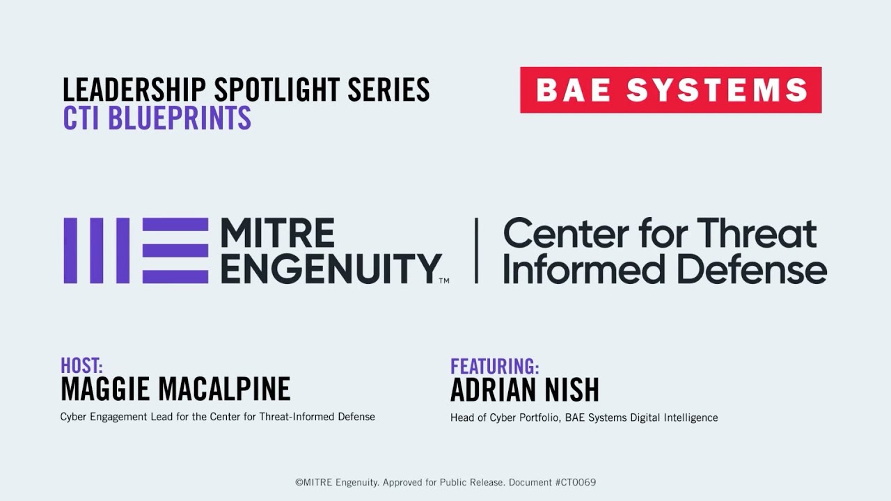 Leadership Spotlight: CTI Blueprints with Adrian Nish (BAE Systems ...