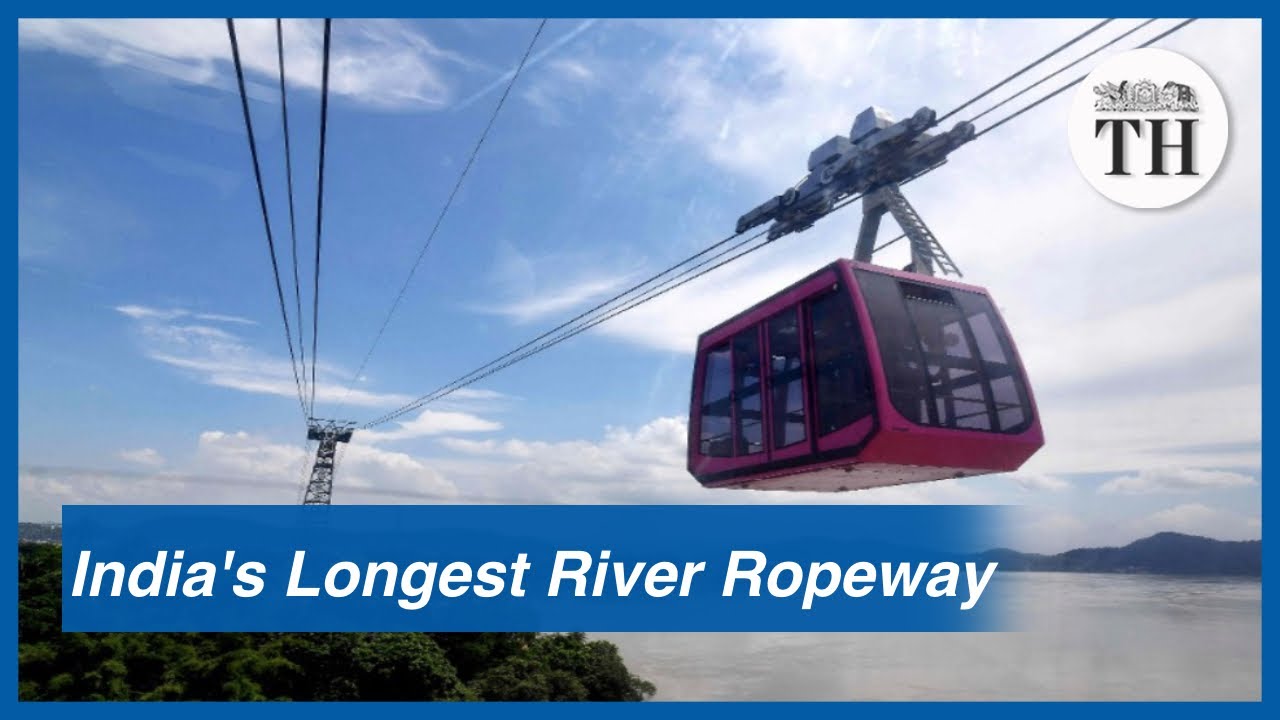 India's longest river ropeway over Brahmaputra - YouTube