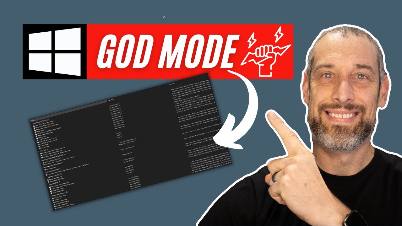 How To Enable GOD MODE in Windows - BEST Menu Dashboard - YouTube