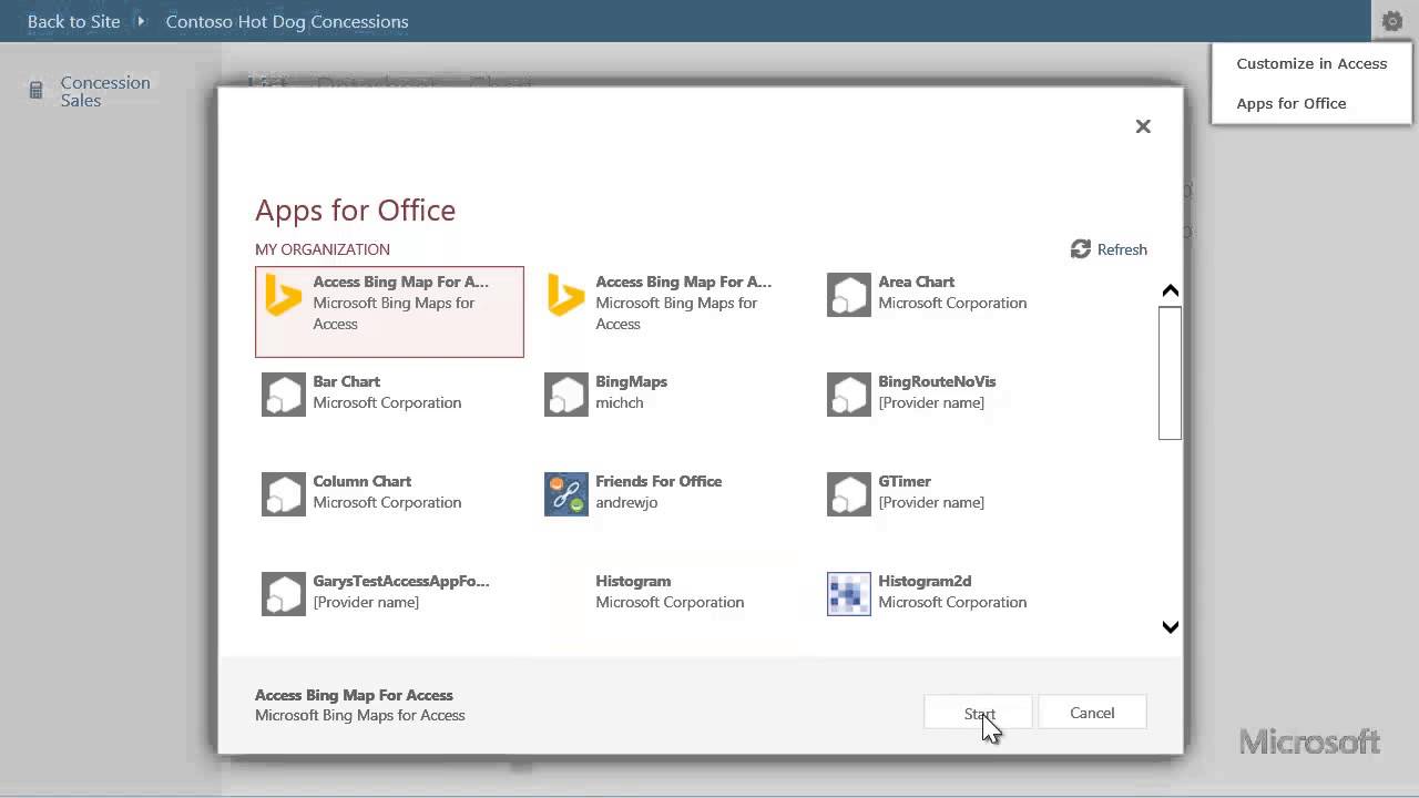 Map your data in Access apps and Power BI for Office 365 - YouTube