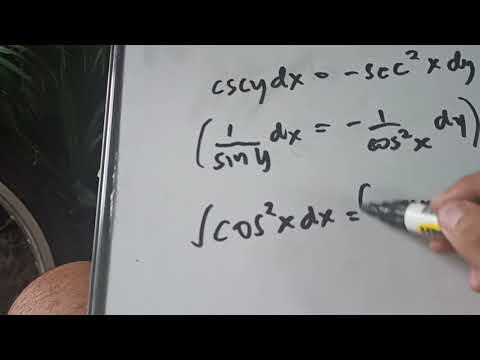 DIFFERENTIAL EQUATIONS csc y dx +sec ^2x dy - YouTube