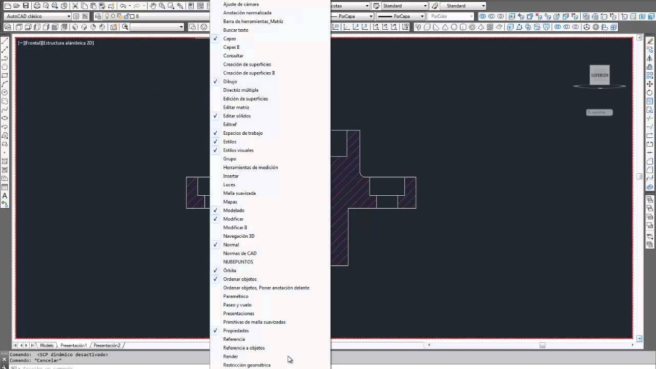 0326 - Curso Autocad - SOLVIEW y SOLDRAW con vista sección - YouTube