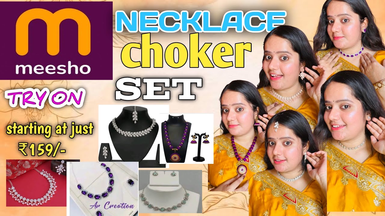 Meesho Jewellery Haul | Choker set | #meeshojewelleryhaul - YouTube