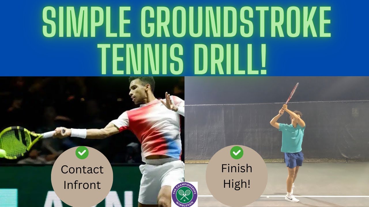 Simple Groundstroke Tennis Drill - Improve Forehand and Backhand Technique! - YouTube