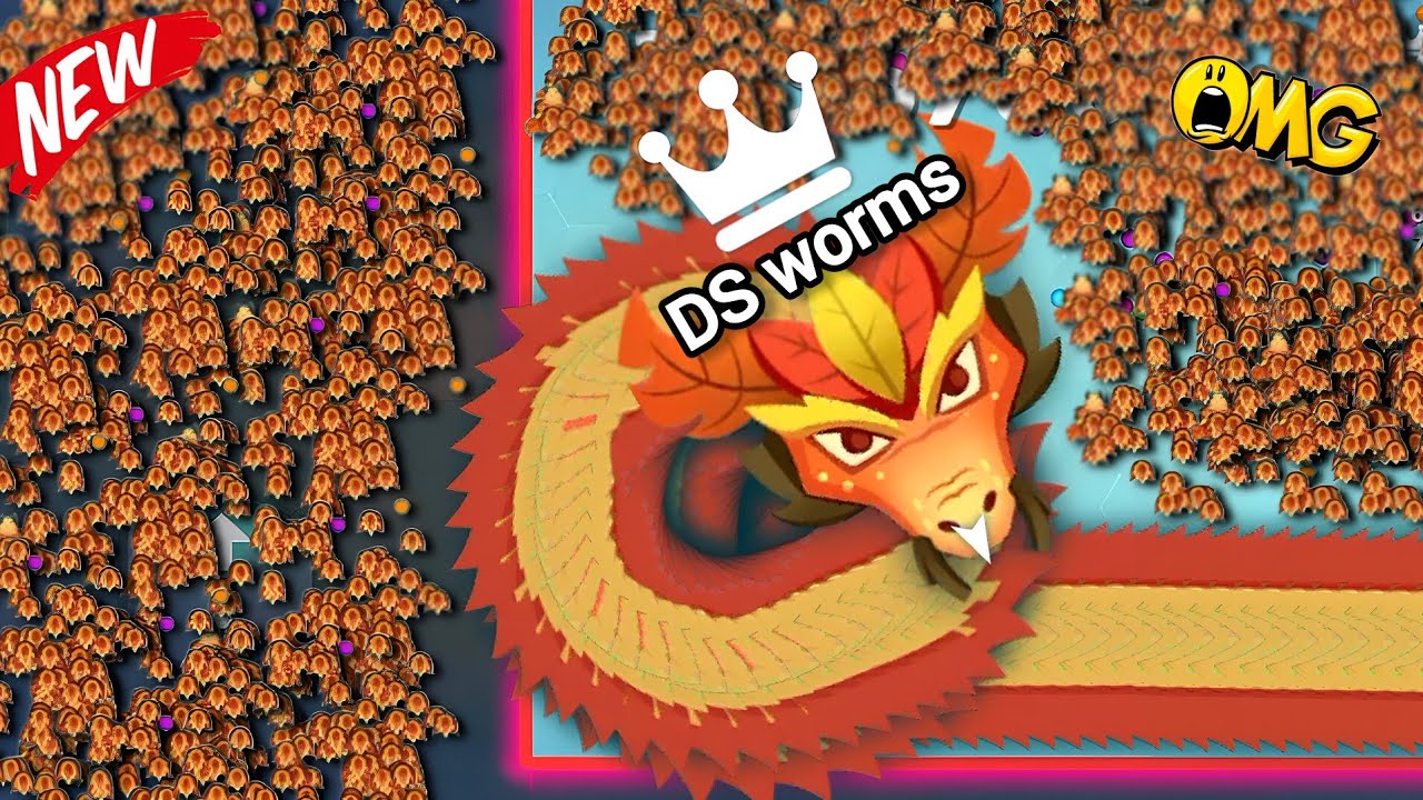 Epic Snake io gameplay🐍 Acorn snake skin🐍DS worms biggest snake killing ...