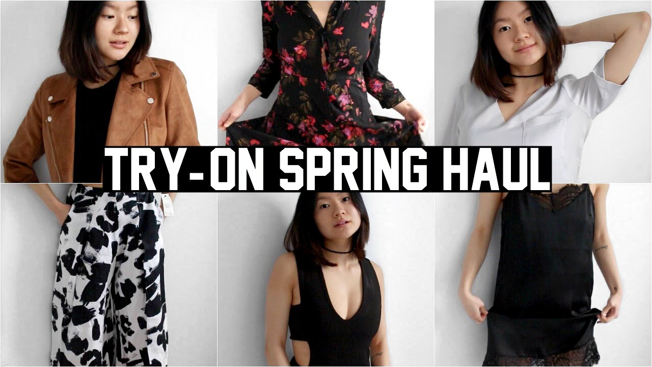 TRY-ON SPRING CLOTHING HAUL! (ARITZIA, TOPSHOP, ZARA & MORE) - YouTube