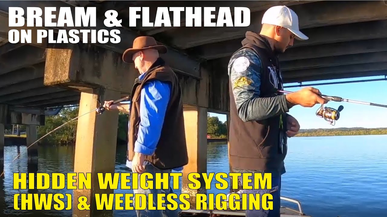 How to Catch Bream & Flathead on Soft Plastics - Hidden Weights & Weedless Rigging - YouTube