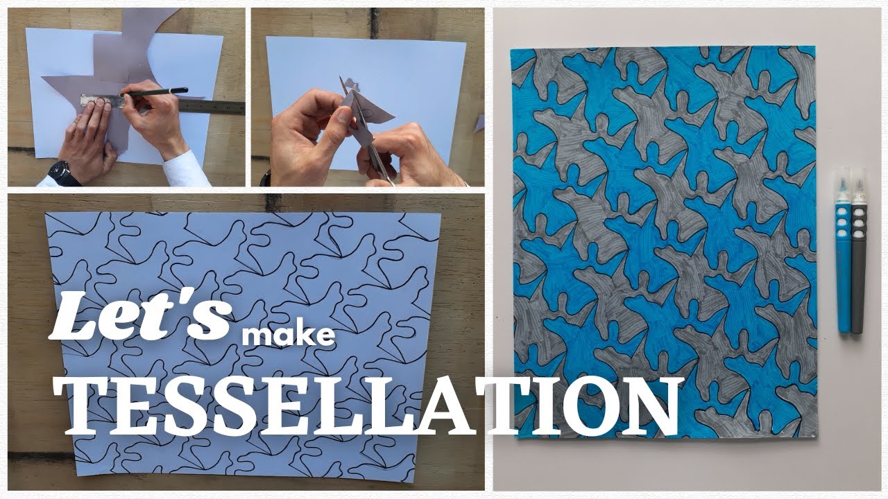 How to make a Tessellation | Pattern | easy Tutorial | Urdu/Hindi | Art ...