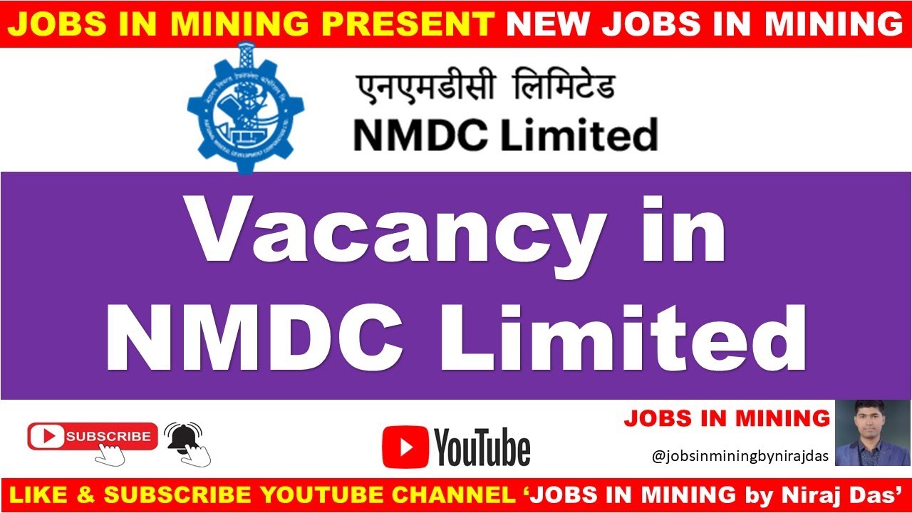 NMDC Vacancy - YouTube