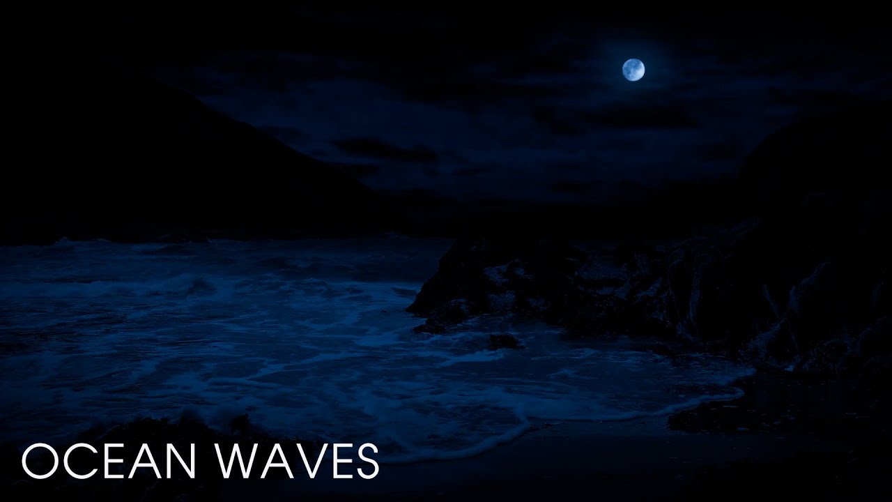 Falling Asleep With The Waves On A Peaceful Night - 8 Hours of Wave ...