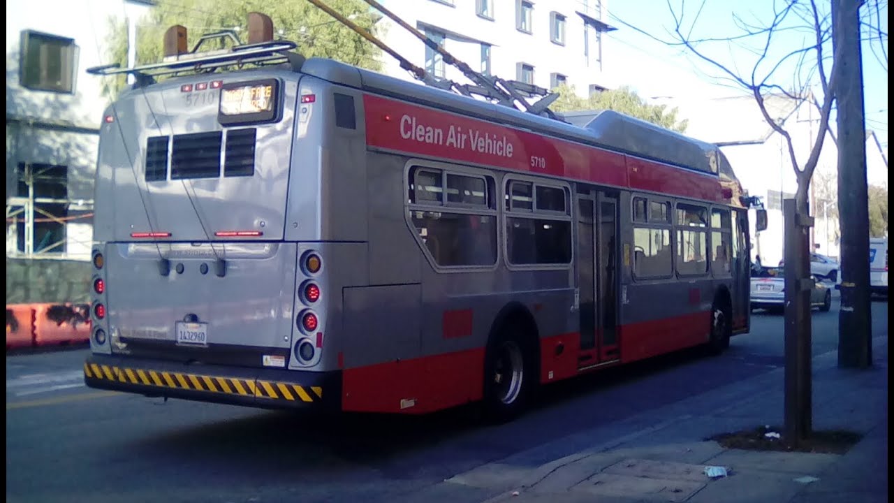 SF Muni 2018 New Flyer XT40 5710 on Route 22 with Outbound Route ...