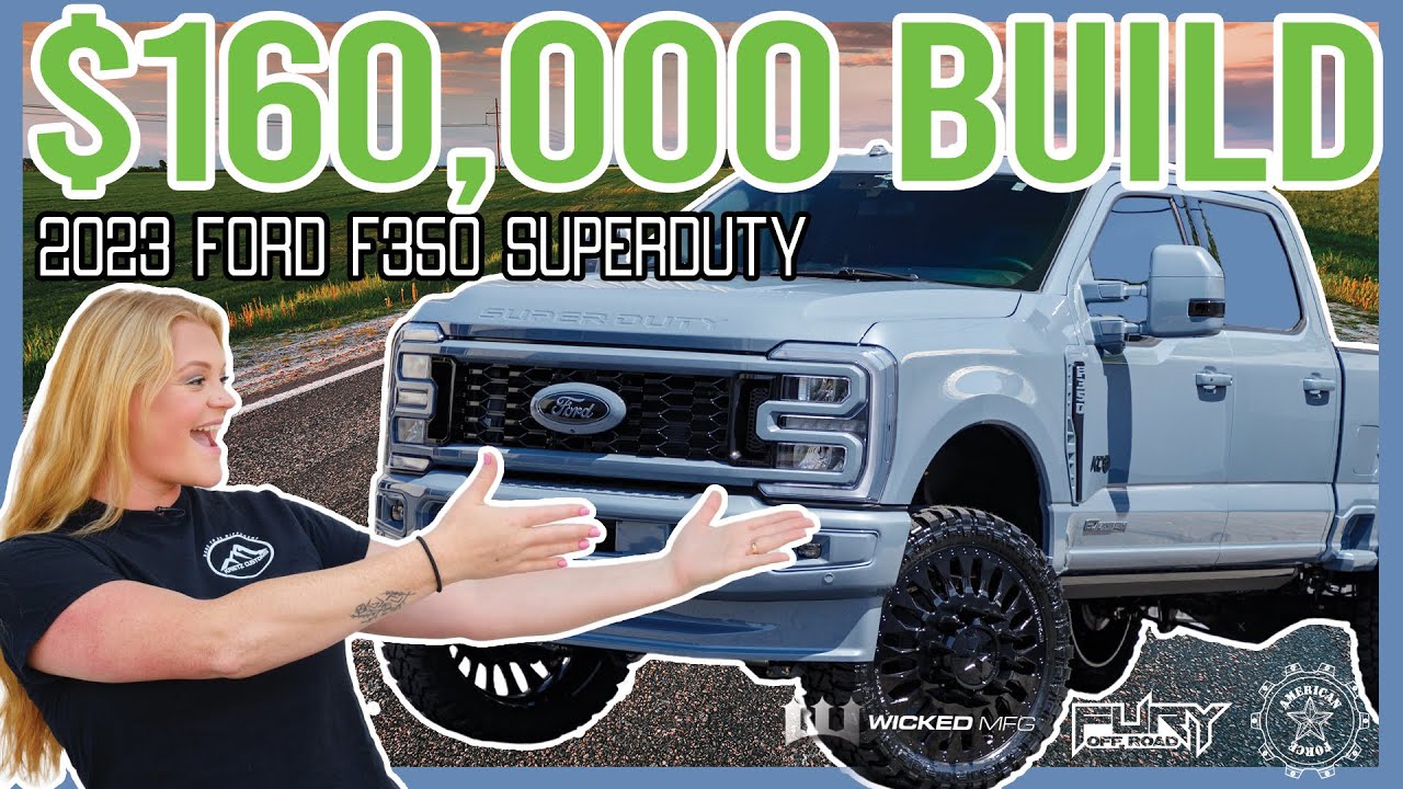 Lifted Azure Gray F-350 Build worth $160,000! - YouTube
