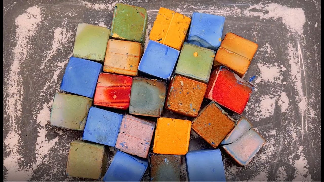 Dyed gym chalk cubes | Ty for 2K subs 🥰🥰🥰 | Soft and crunchy | Pebble ...