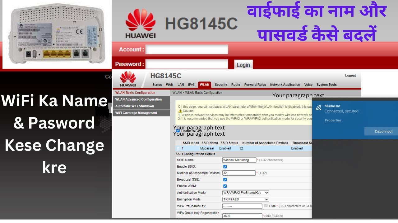 How to Change Your Wifi Name and Password Using Mobile or PC Wifi Ka ...