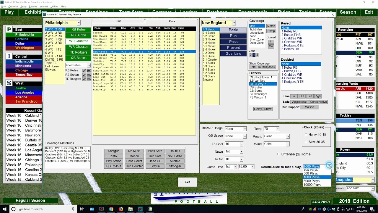 Action!PC Football - Pregame Strategy - YouTube