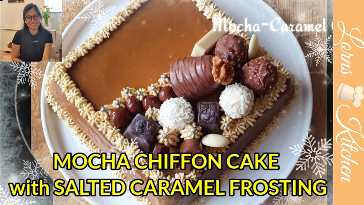 Mocha Chiffon Cake with Salted Caramel Frosting - YouTube
