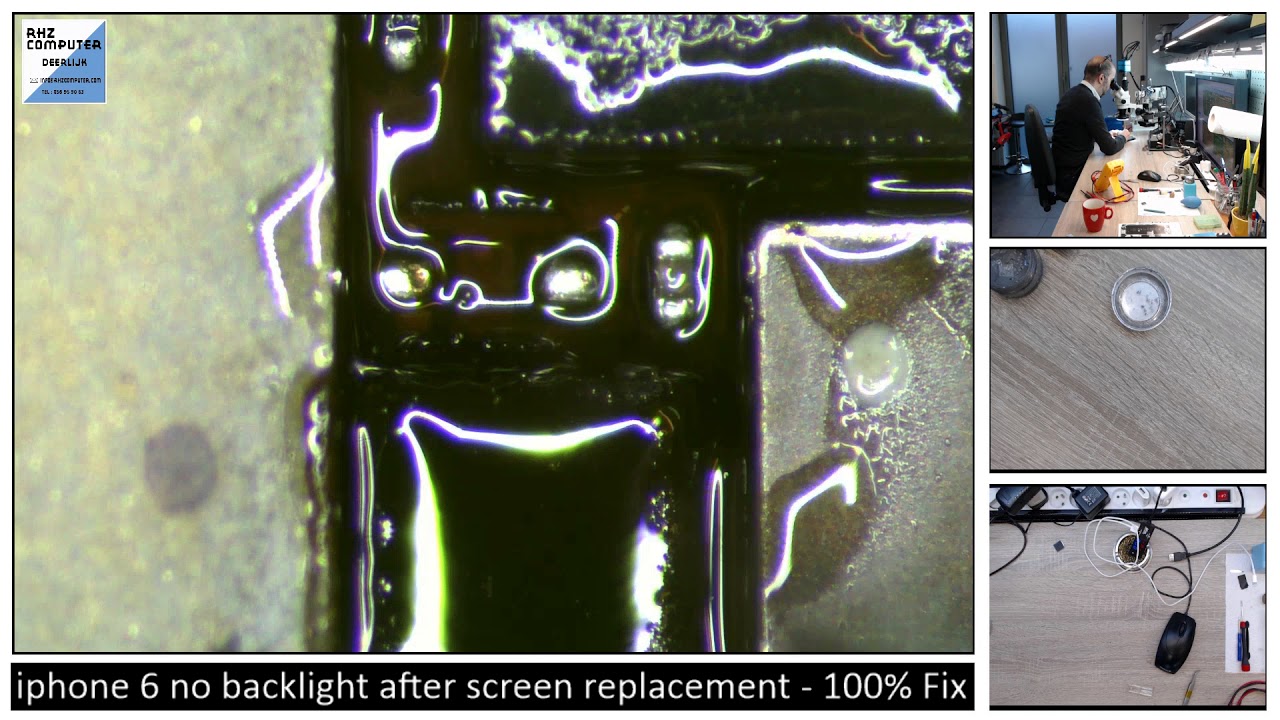 iphone 6 no backlight after screen replacement 100% fix - YouTube