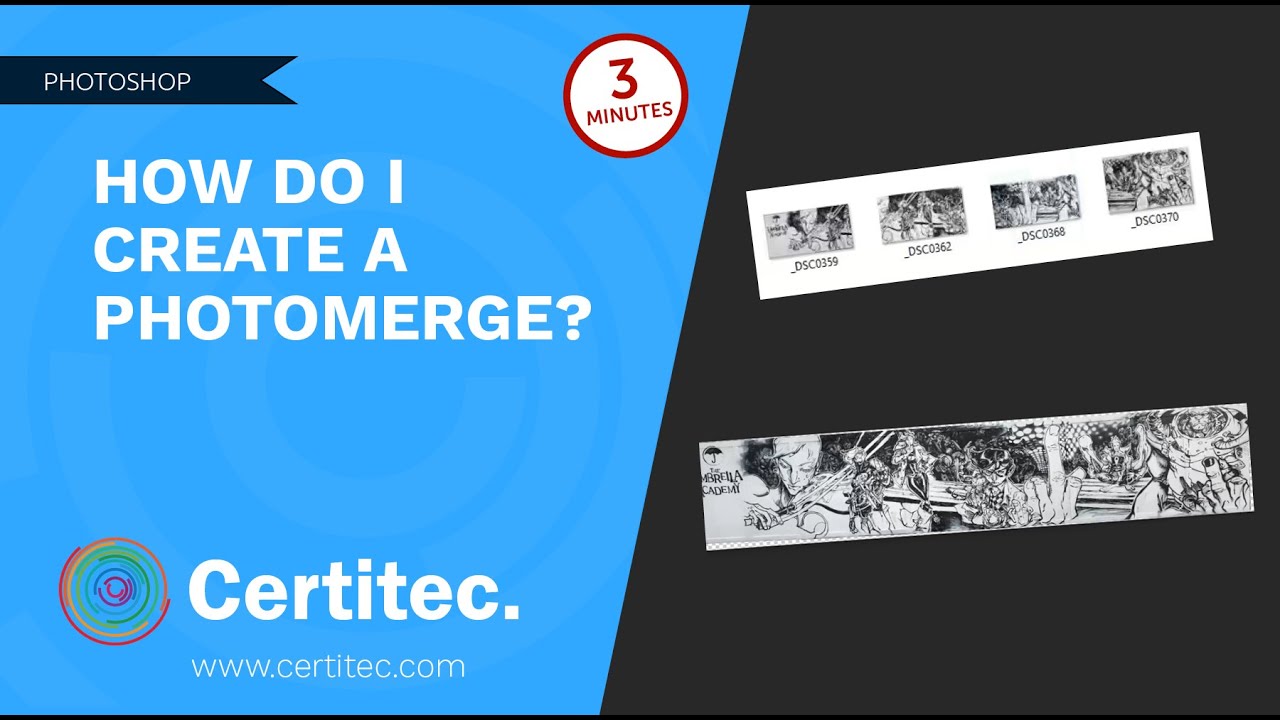 How do I create a photomerge in Photoshop? - YouTube