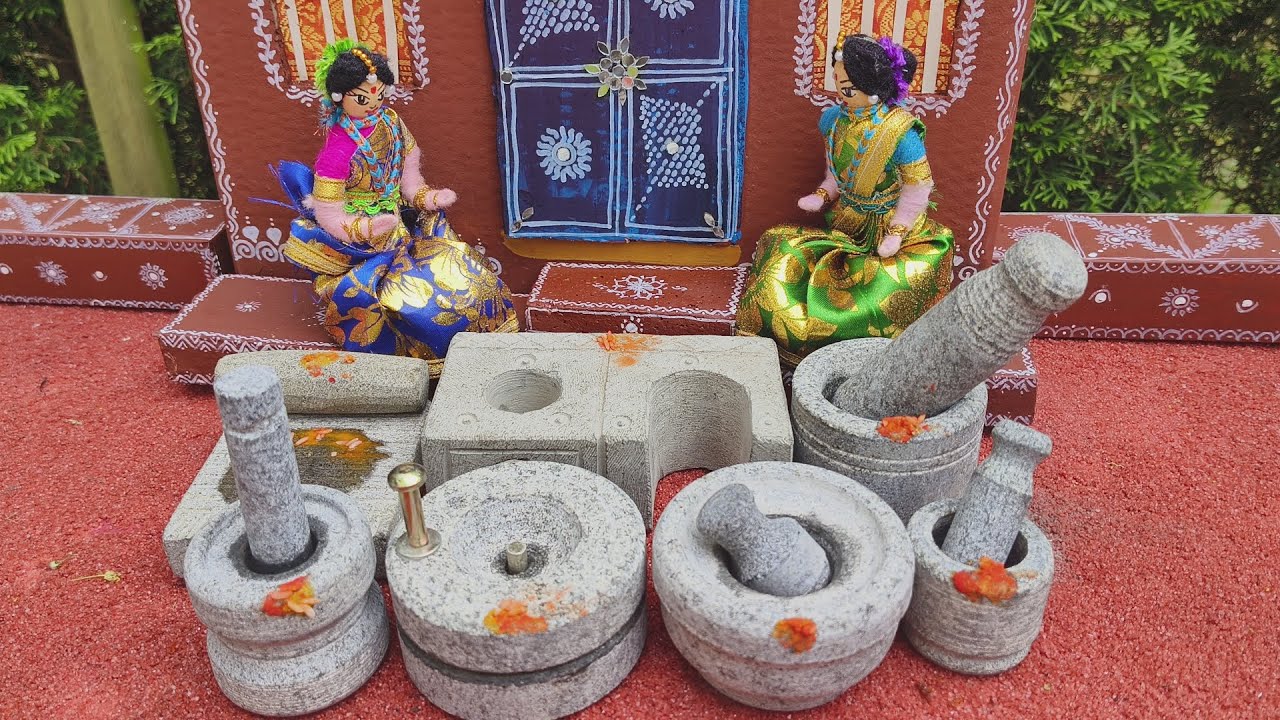 Unboxing Miniature Grinding Stone Set | Traditional Grinding Set | Set ...