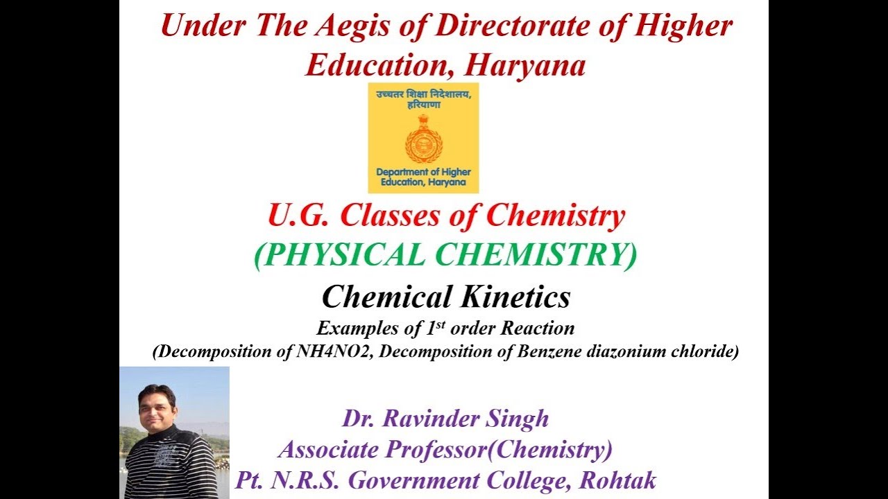 Chemical Kinetics part 11 Decomposition of NH4NO2, Decomposition of ...