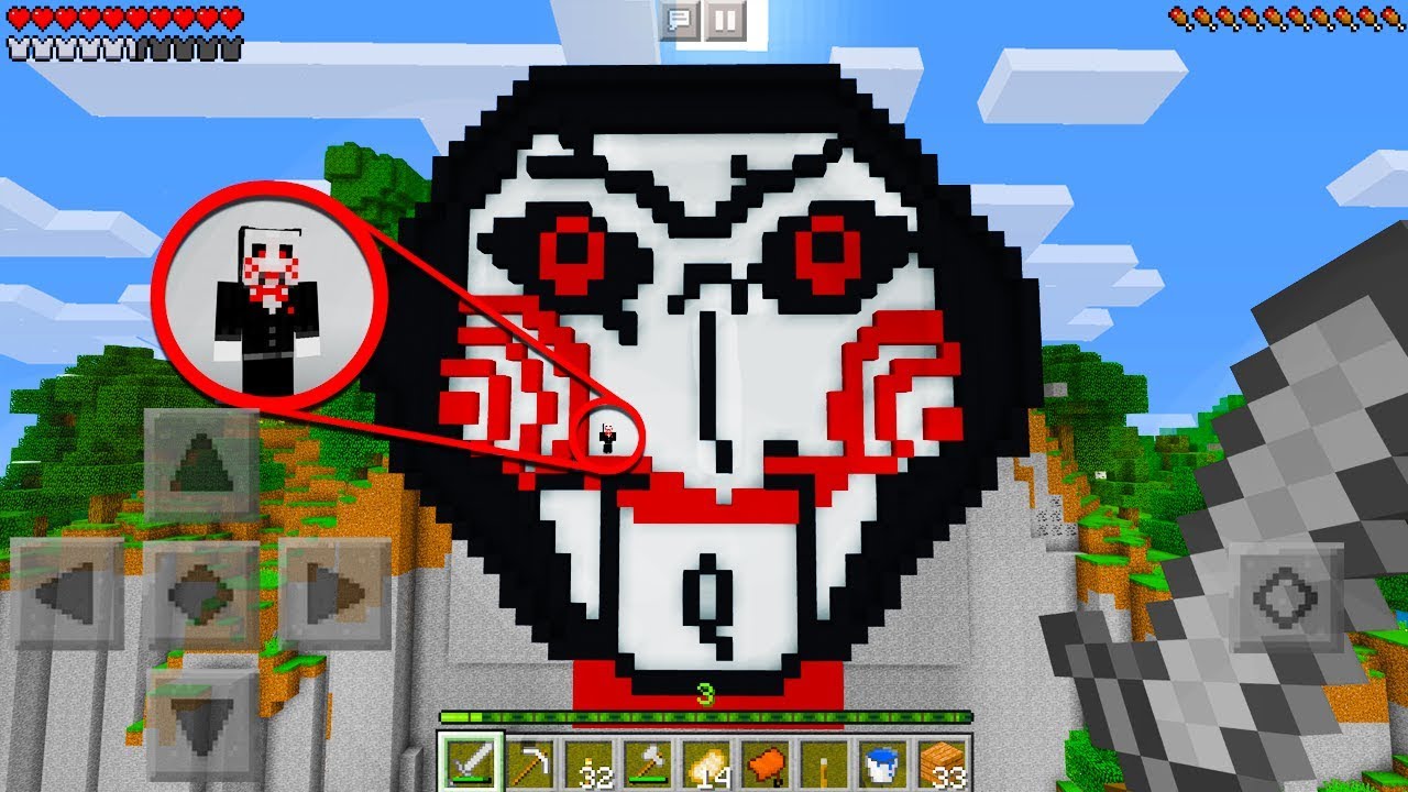 He FOUND The Temple of JIGSAW in Minecraft Pocket Edition... - YouTube