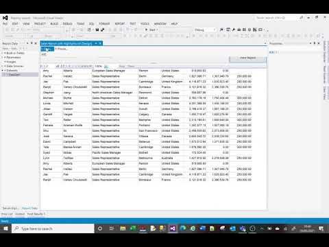 MS SSRS tutorial on tablix options, page breaks, repeat headers - YouTube