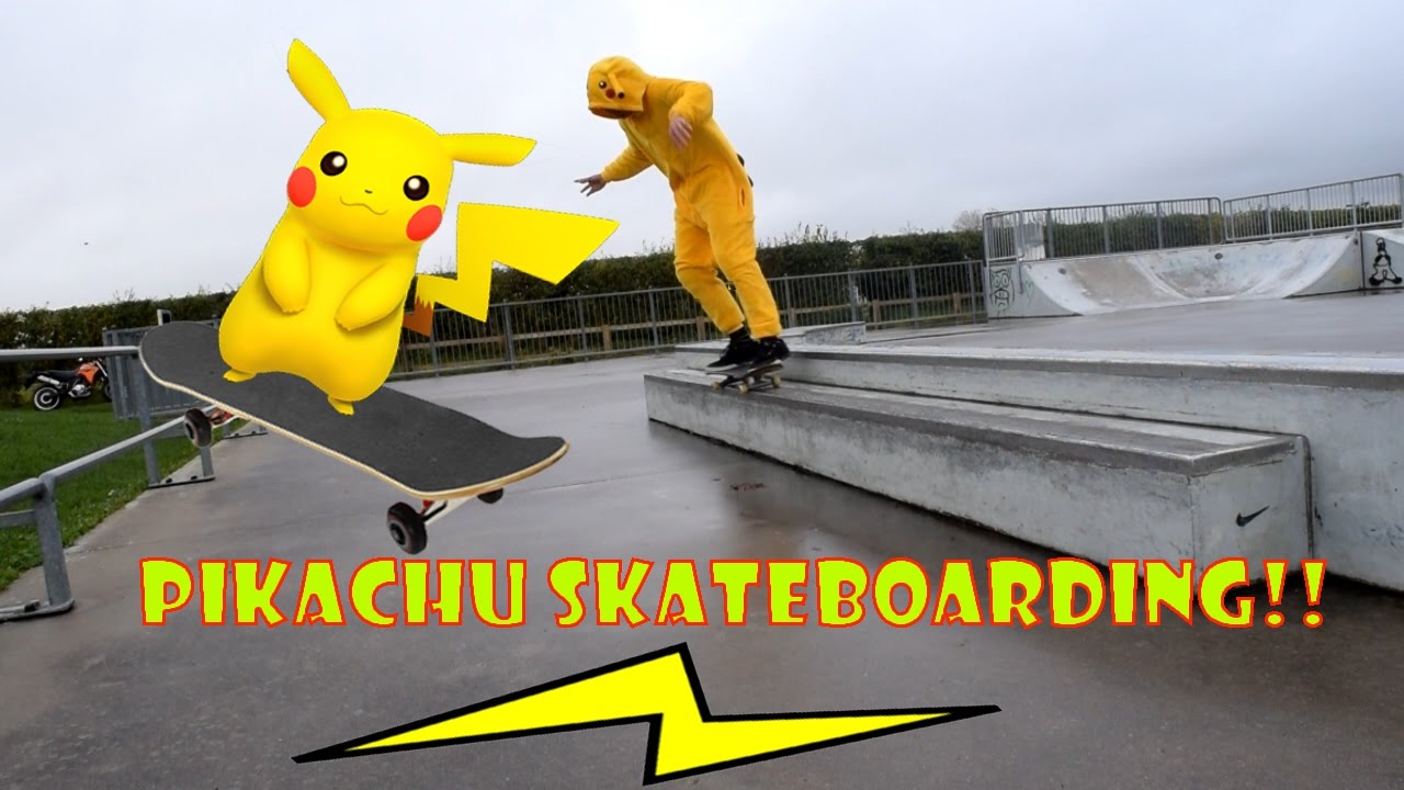 PIKACHU SKATEBOARDING!!!! - YouTube