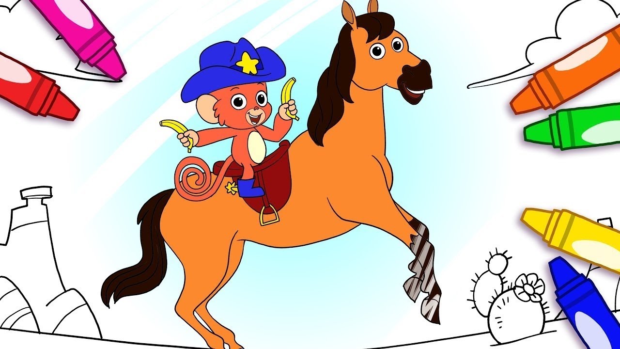 Horse Coloring Book | Animal Drawing and Coloring Pages for kids ...
