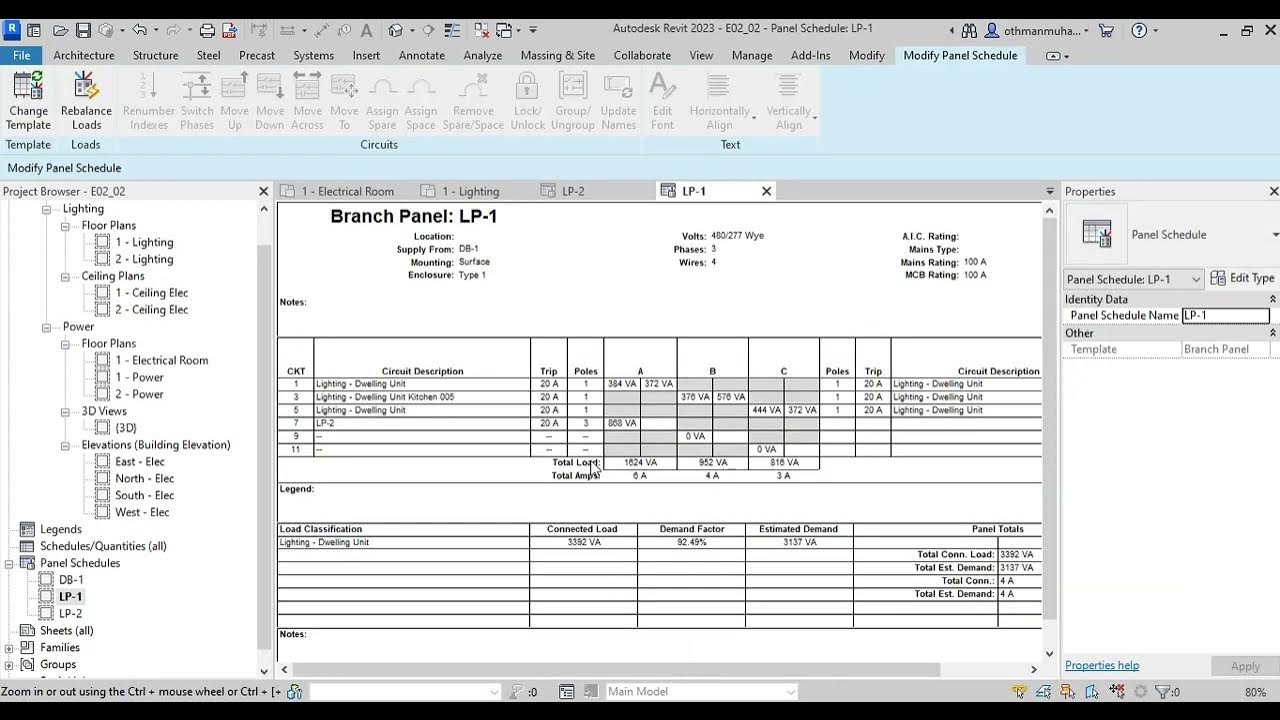 PANEL SCHEDULES IN REVIT - YouTube