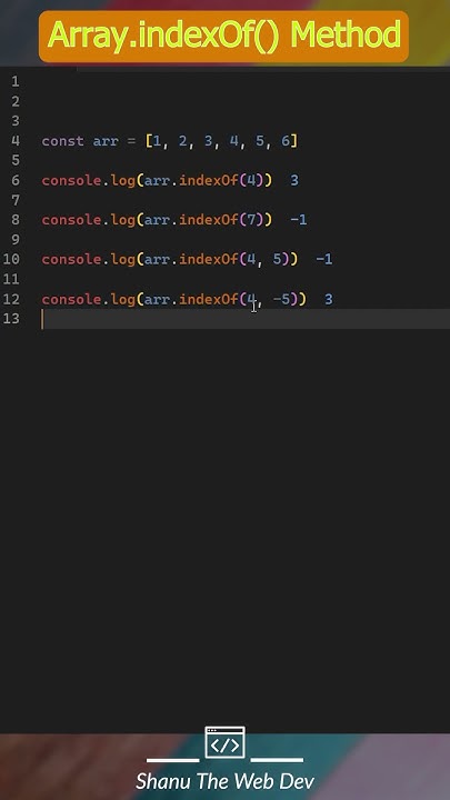 Javascript Dexof Method Javascript Js Array Arrayjavascript Includes Youtube