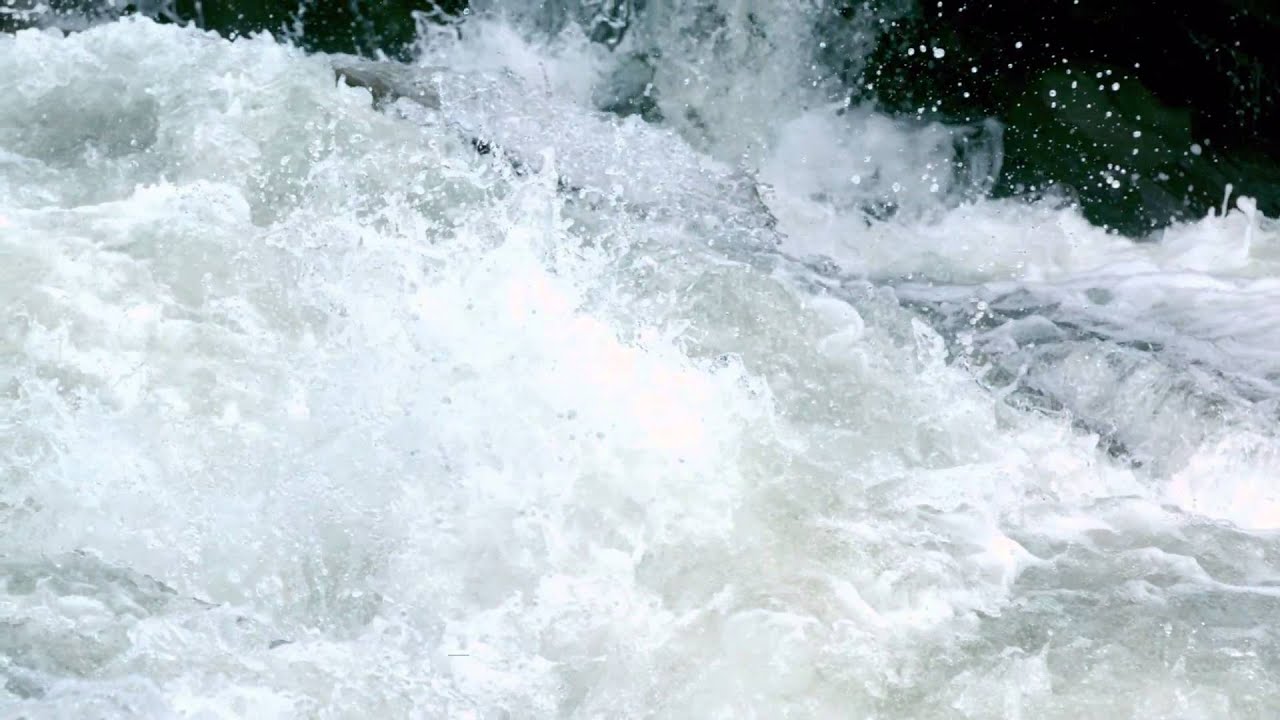 slow motion splashing river rapids closeup zjknjv3ls D - YouTube