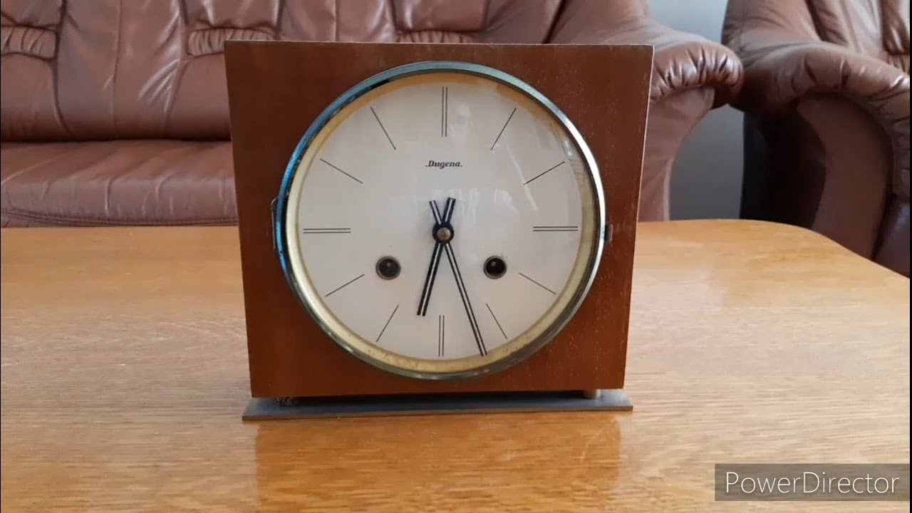1963 Dugena modern design mantel clock - YouTube