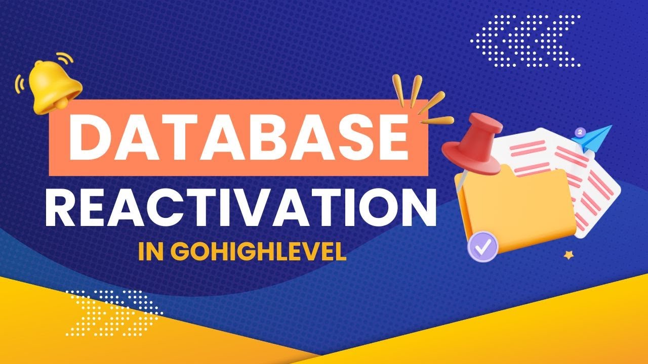 How to Setup Database Reactivation - YouTube