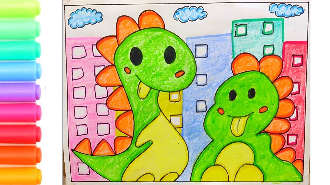 How to draw kids Drawing। Drawing and Coloring painting । Easy Drawing ...