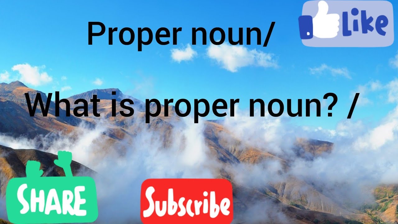 Proper noun/What is proper noun? /English grammer topic - YouTube