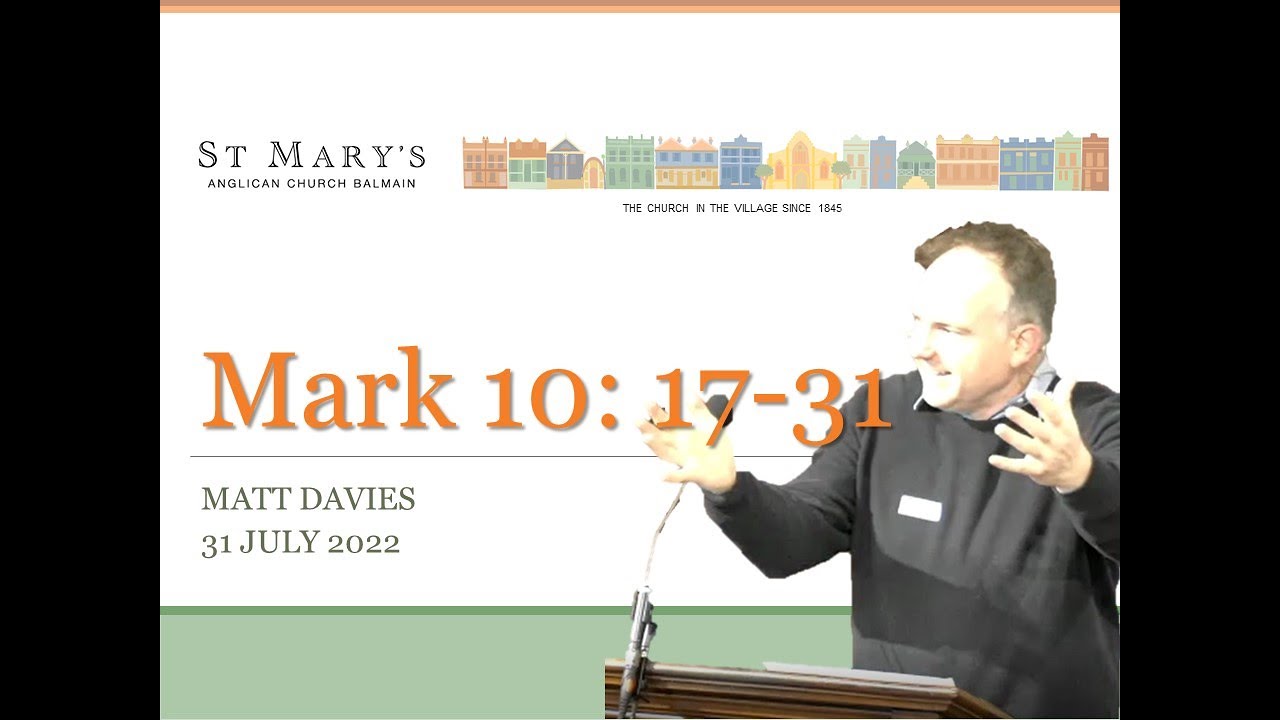 The Rich Young Ruler - Mark 10: 17-31 - YouTube