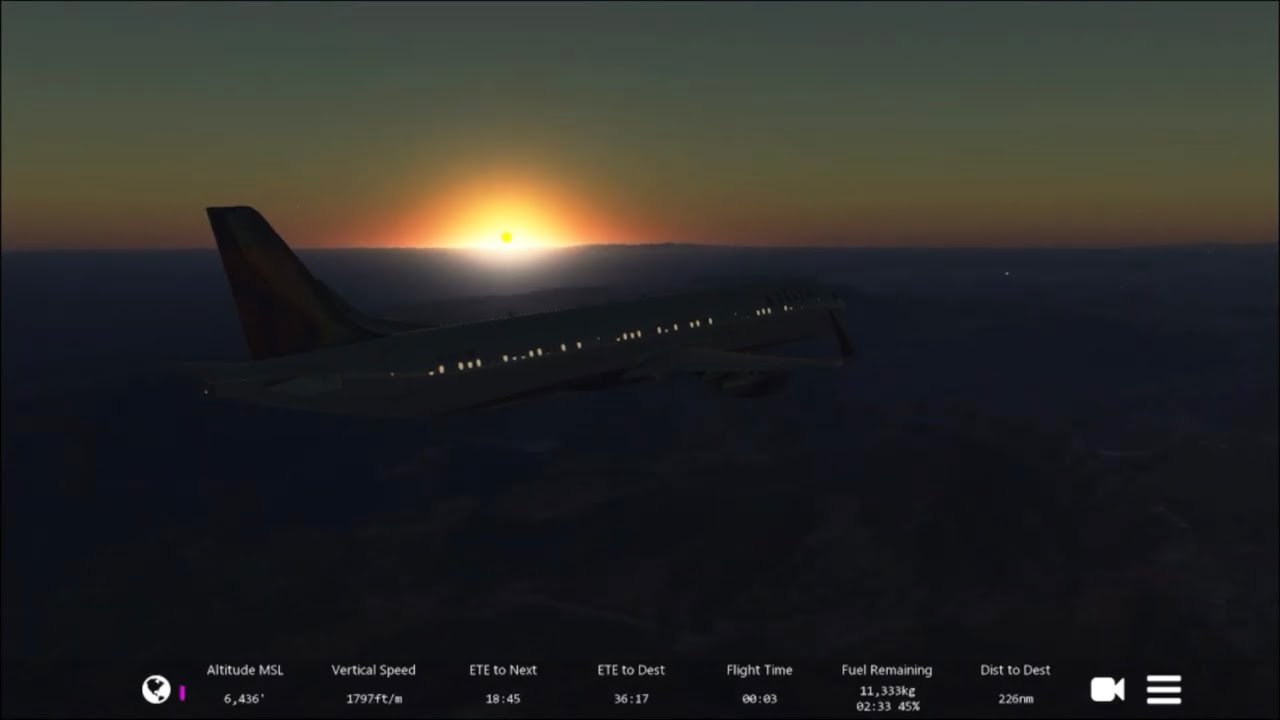 Infinite Flight (Delta Airlines) Beautiful Sunset Flight - YouTube