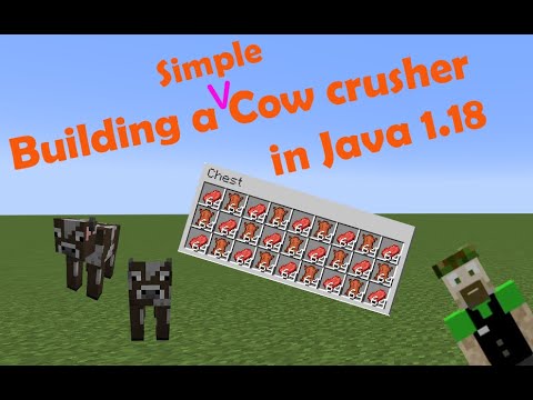 Learn to build a SIMPLE "No Redstone" Cow Crusher in Minecraft Java ...