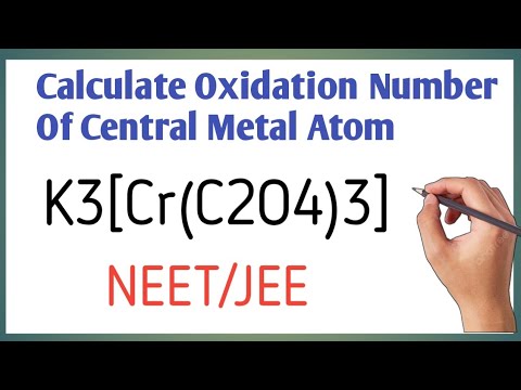 Calculate oxidation number of central metal atom in K3[Cr(C2O4)3] - YouTube