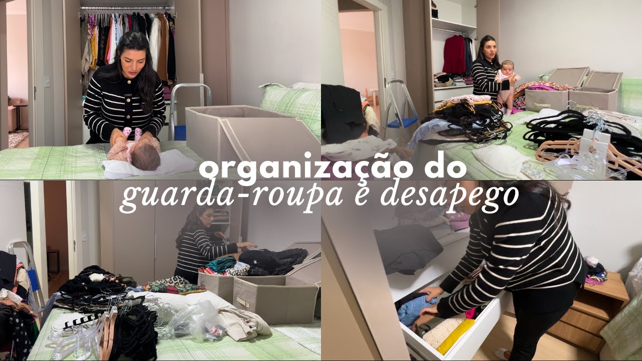 Desapego TOTAL das roupas | Organizando o Guarda-Roupa para rotina com ...