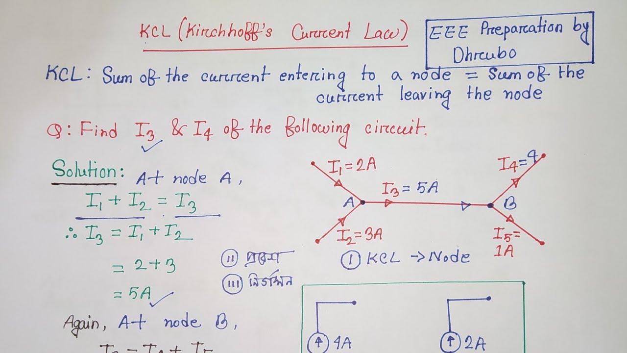 KCL basic (Kirchhoff's Current Law) (Class-3) Playlist- KVL & KCL - YouTube
