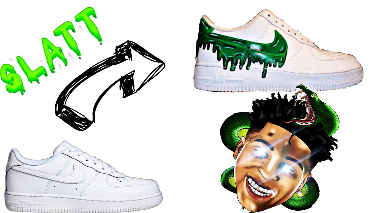 Custom Slime Drip Air Force 1's 🐍🔥‼️ | JamesTV66 (Satisfying) - YouTube