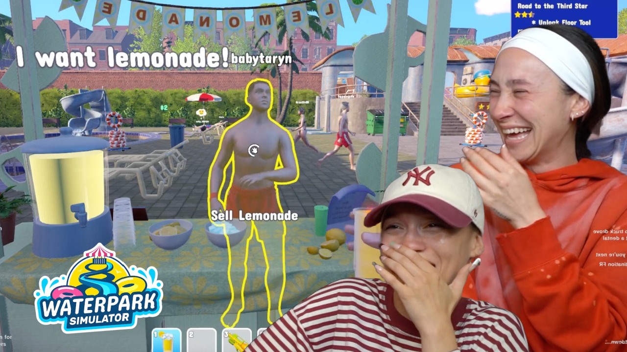 WATERPARK SIMULATOR DAY WITH FRANNY AND NEZZA! - YouTube