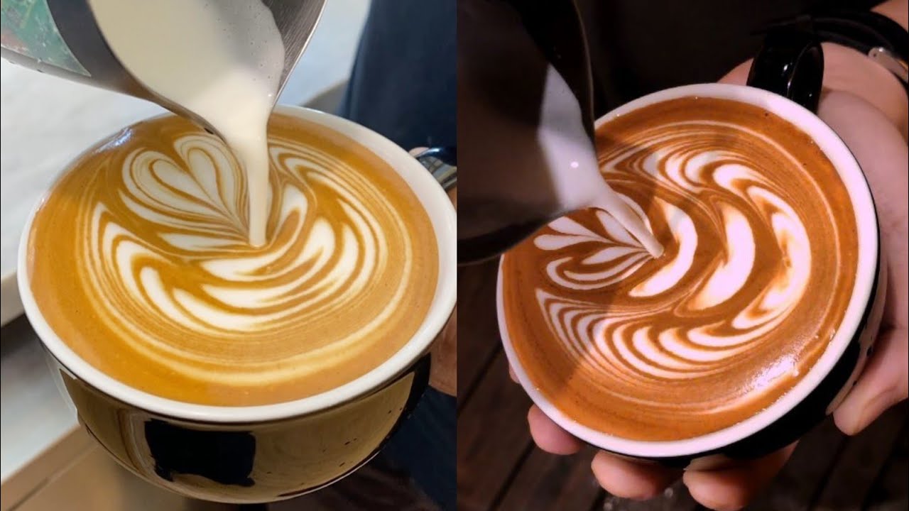 Amazing Coffee Art Tutorials. The Best Skills in The World #20☕ ️ - YouTube