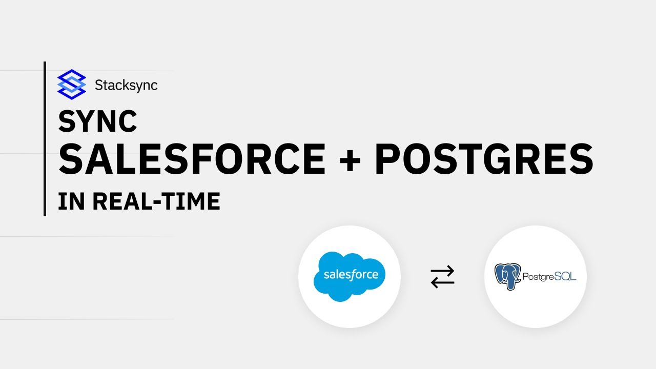 Two way Sync Between Salesforce And Postgres In Real time And No code Stacksync Demo YouTube Two way Sync Between Salesforce And Postgres In Real time And No code Stacksync Demo YouTube