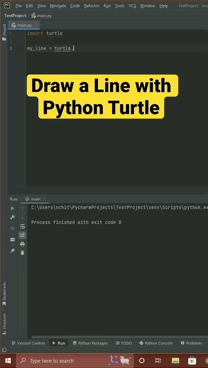 Draw a Line with Python Turtle - YouTube