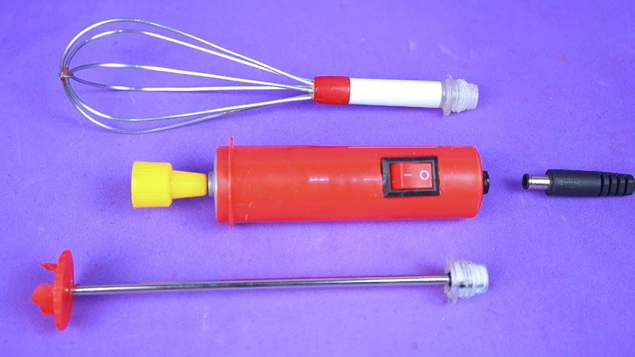 Increíble Mini Batidora de Mano hecha com motor Dc - YouTube