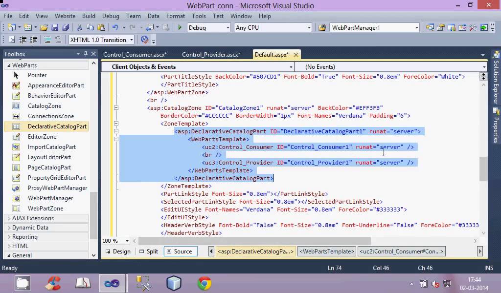 Web Part Connection using asp.net - YouTube