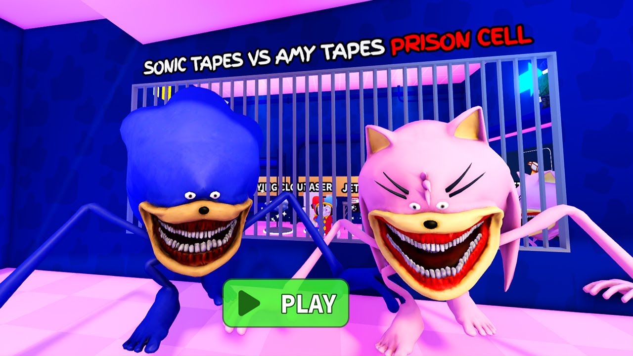 SONIC TAPES VS AMY TAPES in BARRY'S PRISON RUN - WALKTHROUGH GAMEPLAY ...