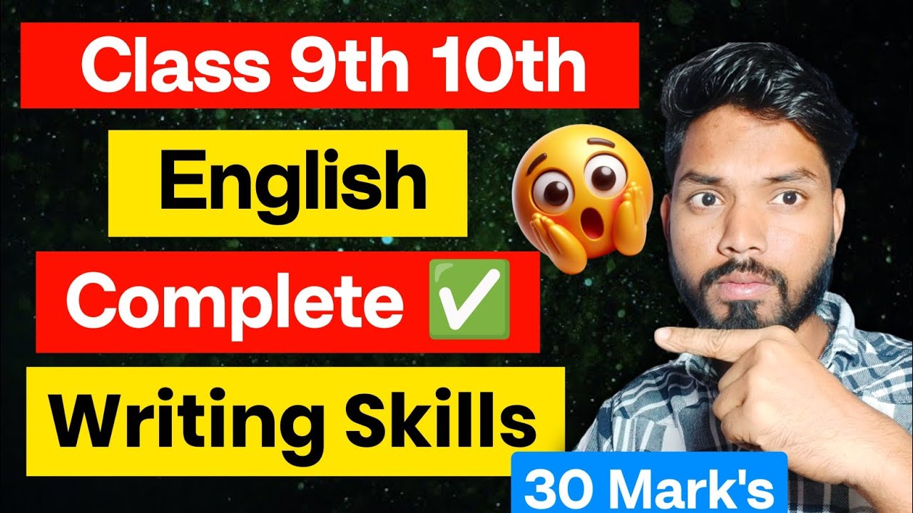 Class 9th 10th English Complete Writing Skills | English Grammar One ...